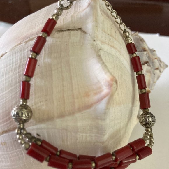 Hand Crafted | Jewelry | Handmade Red Glass Gems And Sterling Silver ...